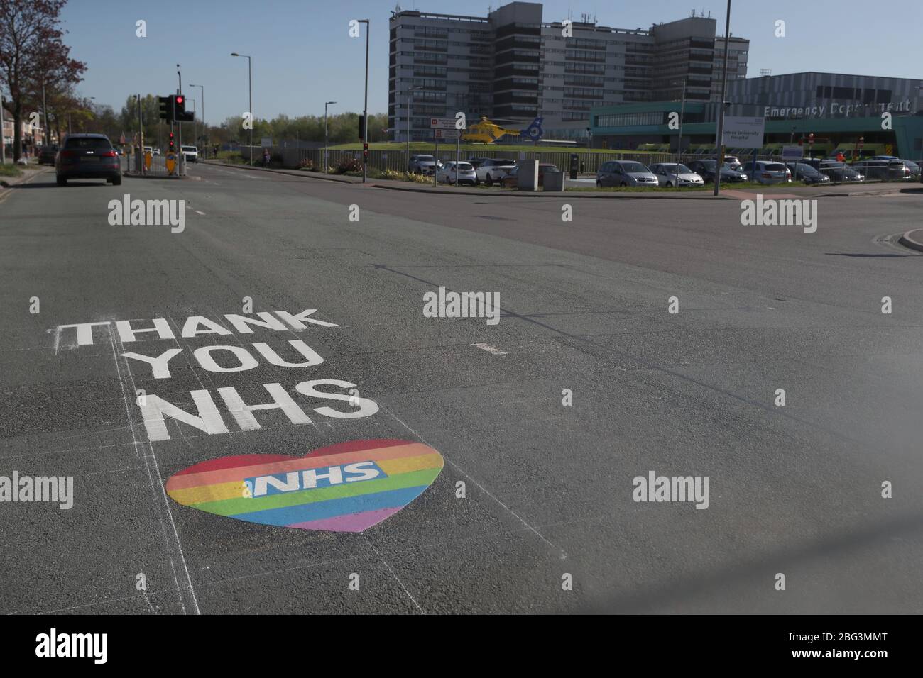 Thank you nhs sign outside aintree university hospital in fazakerley hi ...