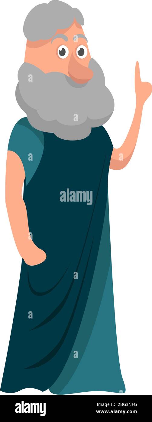 Philosopher, illustration, vector on white background Stock Vector ...