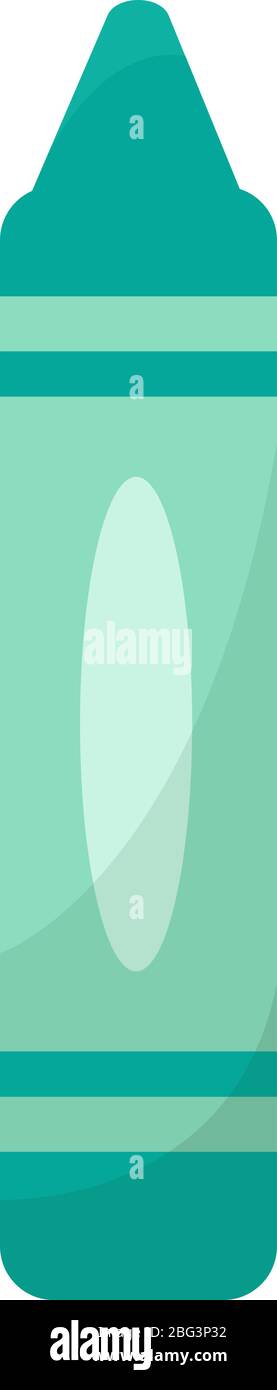 Cyan pencil, illustration, vector on white background Stock Vector ...