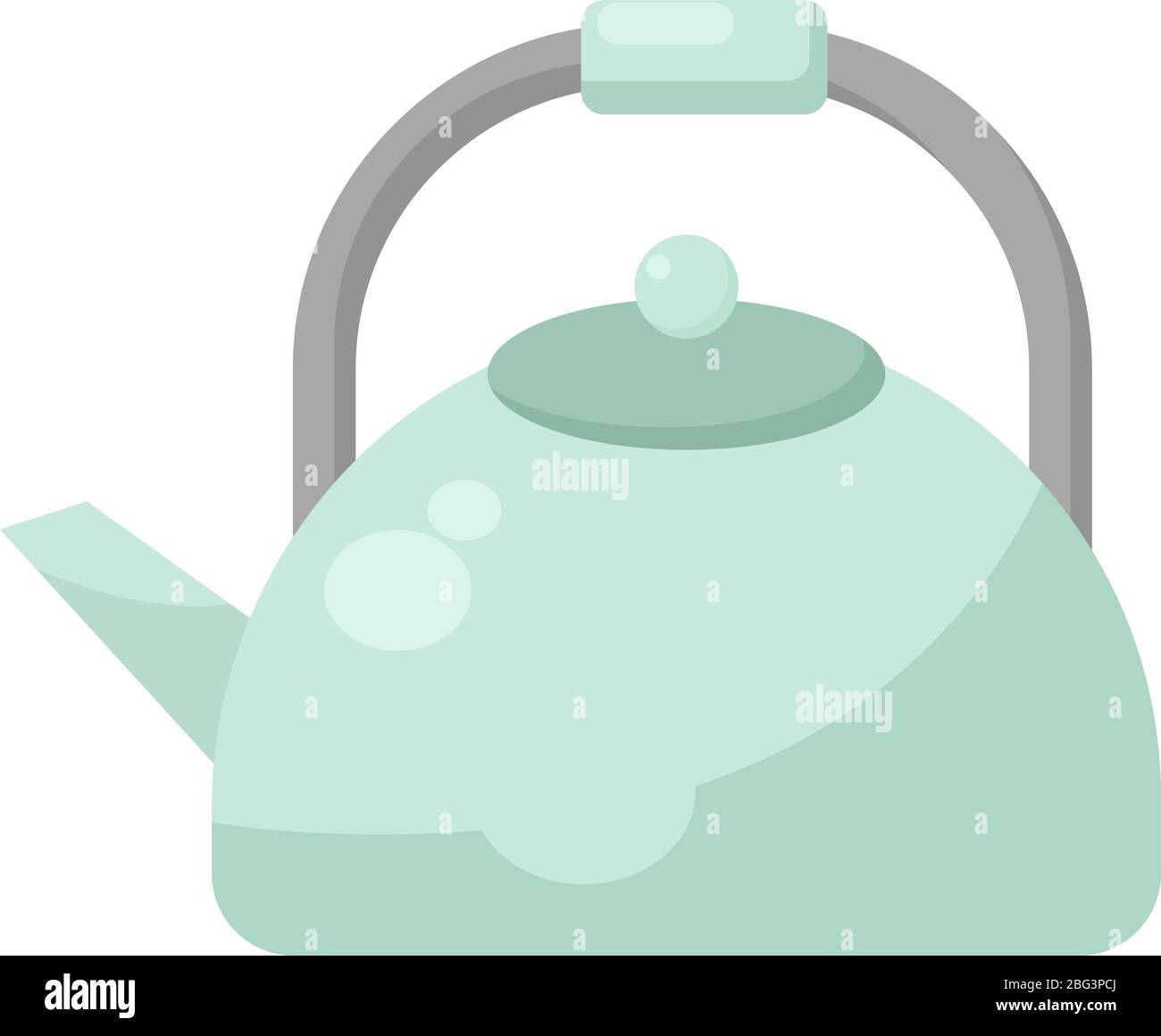 Kettle, illustration, vector on white background Stock Vector Image ...