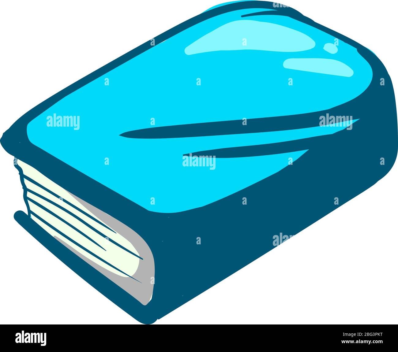 Blue book, illustration, vector on white background Stock Vector Image ...