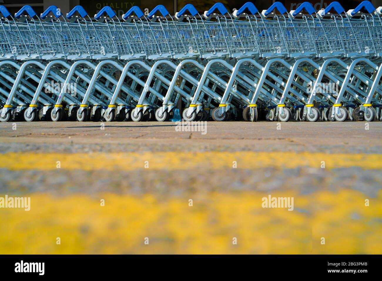 Tesco trolleys hi-res stock photography and images - Alamy