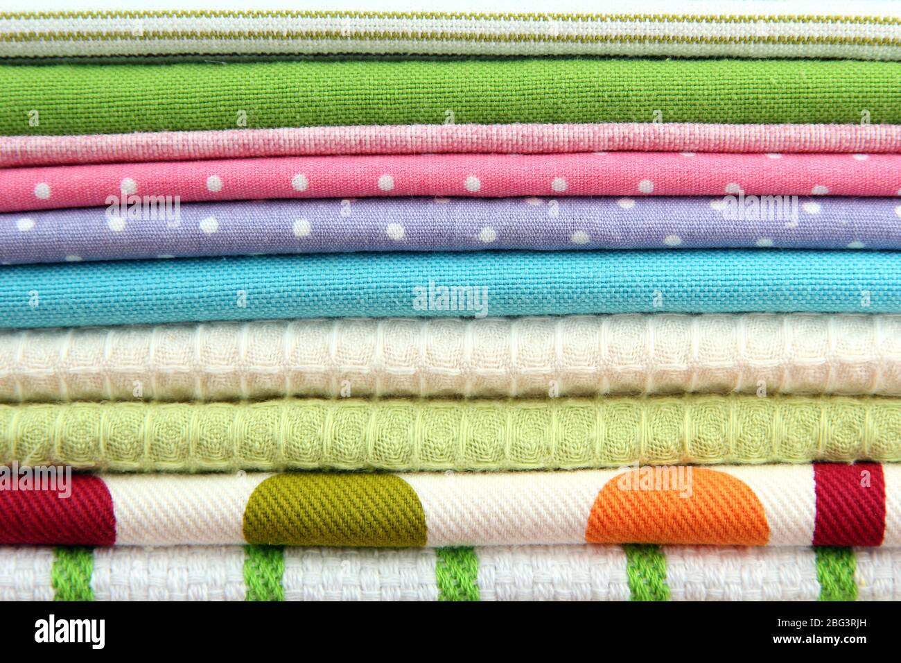 Stack of tea towels hi-res stock photography and images - Alamy
