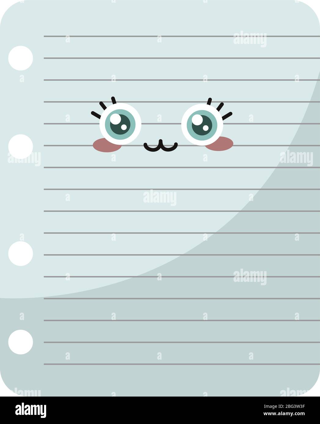 Cute paper, illustration, vector on white background Stock Vector Image ...