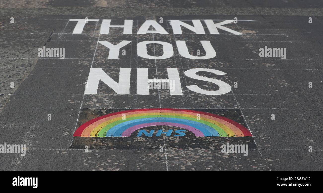 A 'Thank You NHS' sign outside Aintree University Hospital in ...