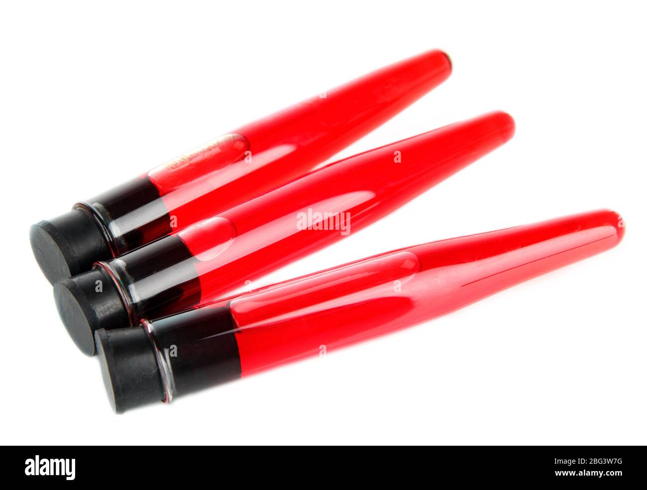 Test tubes in laboratory isolated on white Stock Photo - Alamy