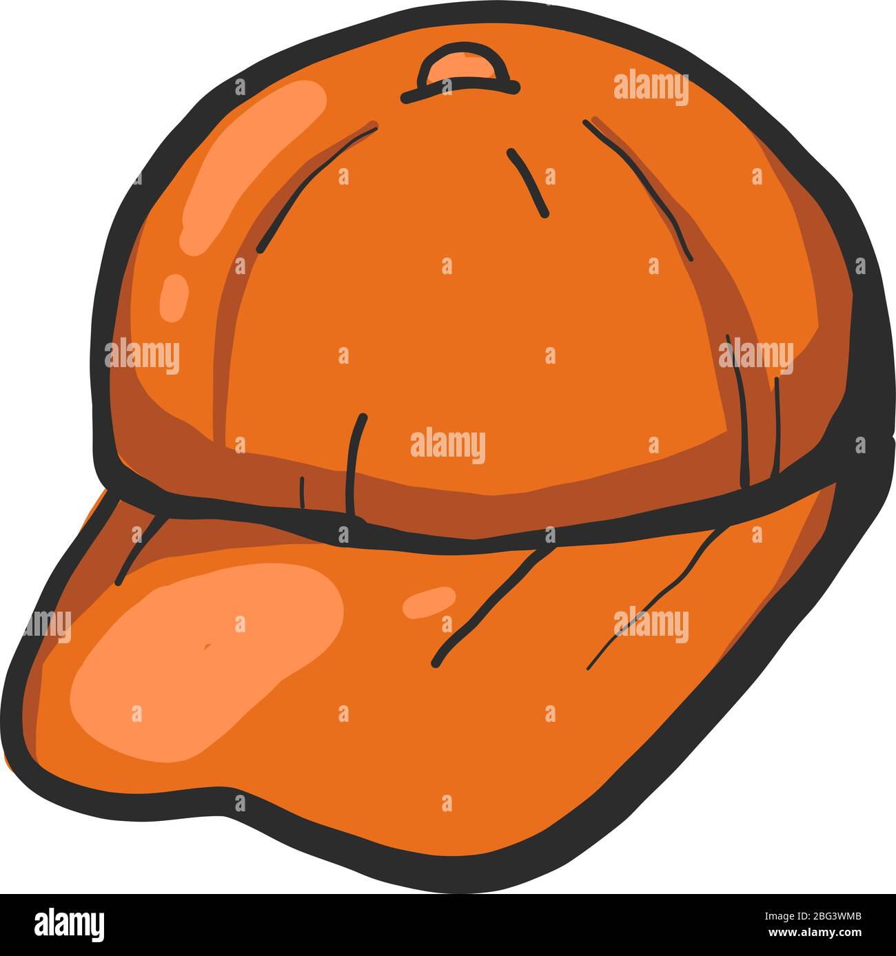 Orange and white baseball cap Stock Vector Images - Alamy