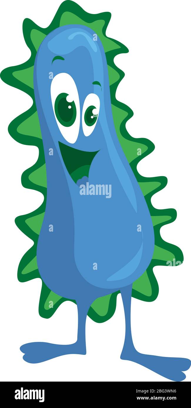 Vector bacteria blue icon Cut Out Stock Images & Pictures - Alamy