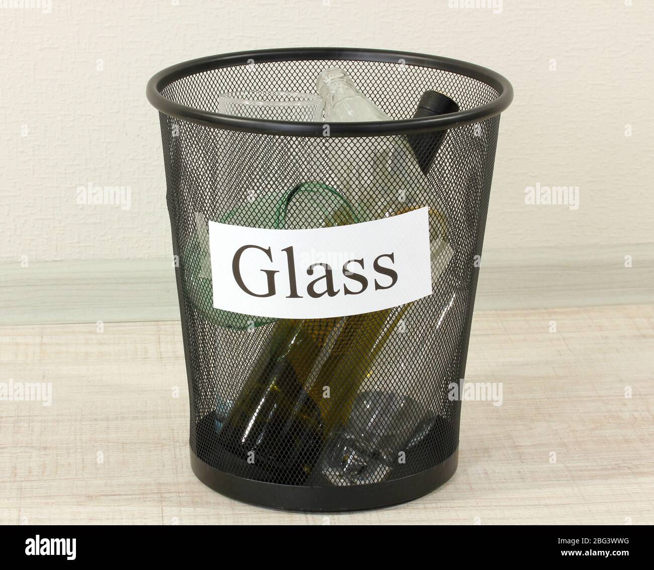 Assorted trash in bucket Stock Photo - Alamy