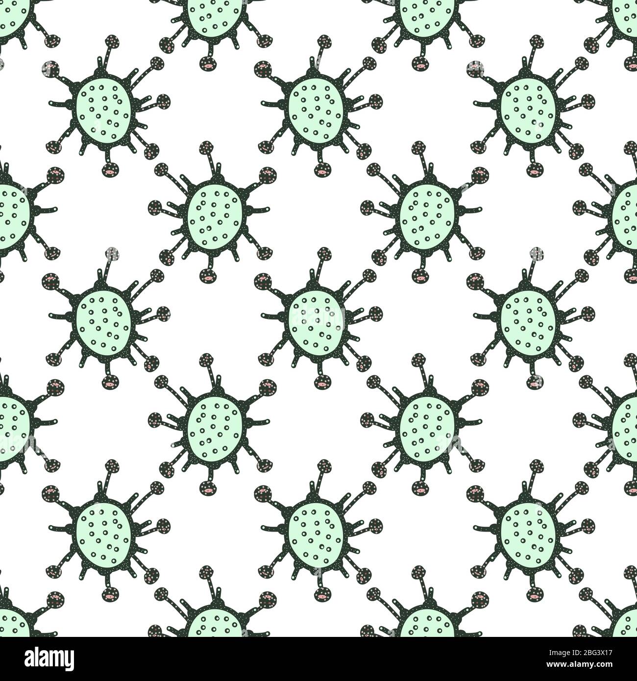 Virus pattern, illustration, vector on white background Stock Vector ...