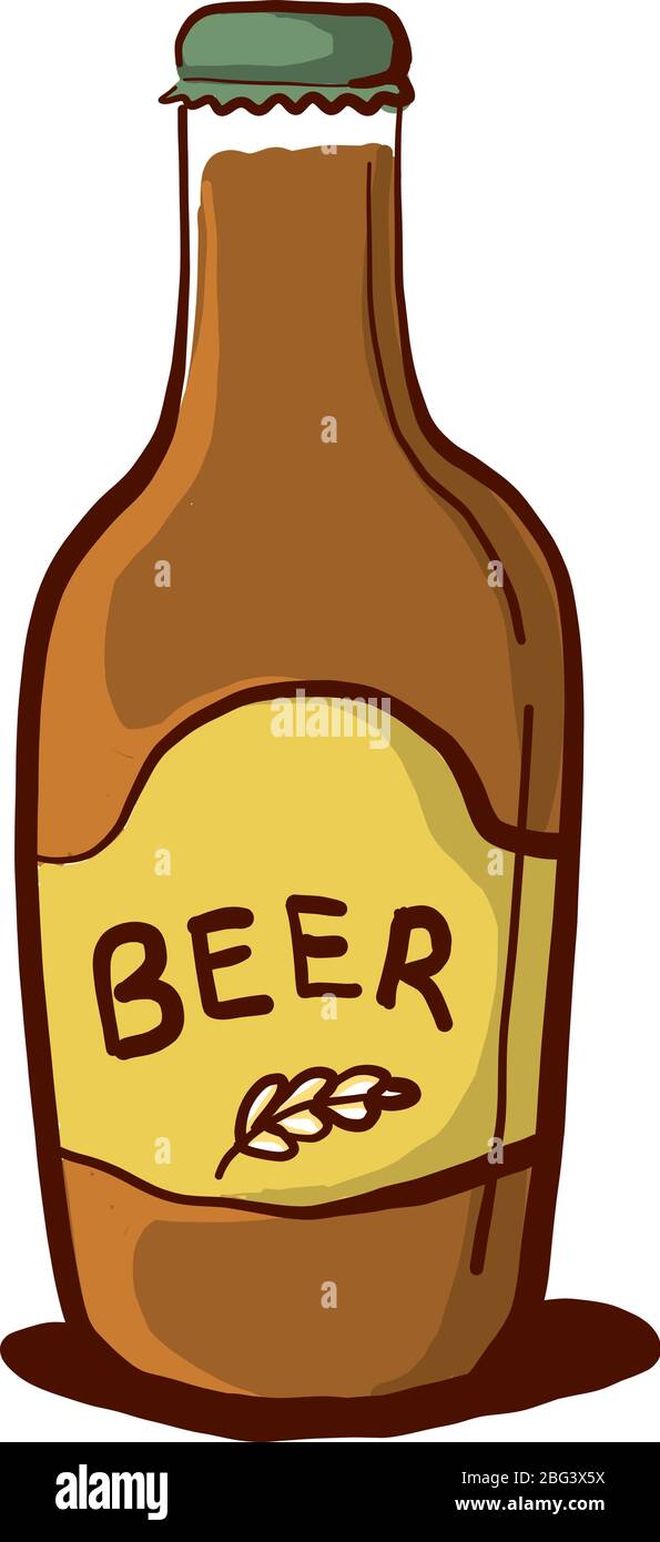 Beer bottle in sketch Cut Out Stock Images & Pictures - Alamy