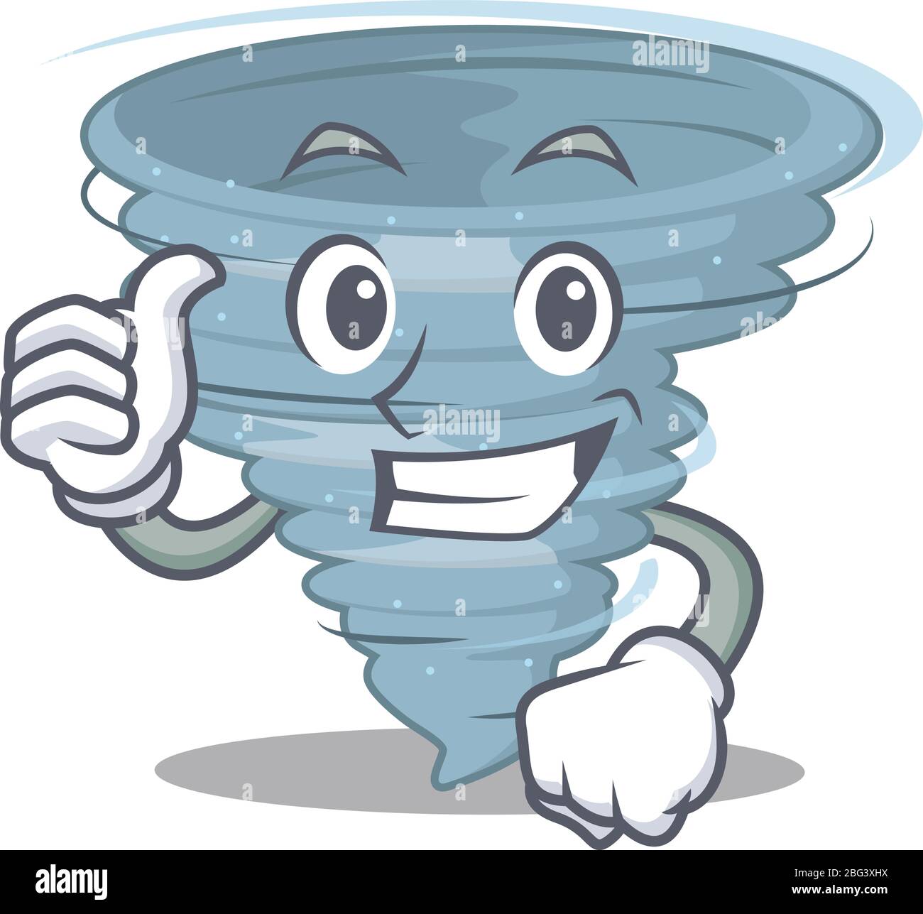 Tornado cartoon character design making OK gesture Stock Vector Image ...