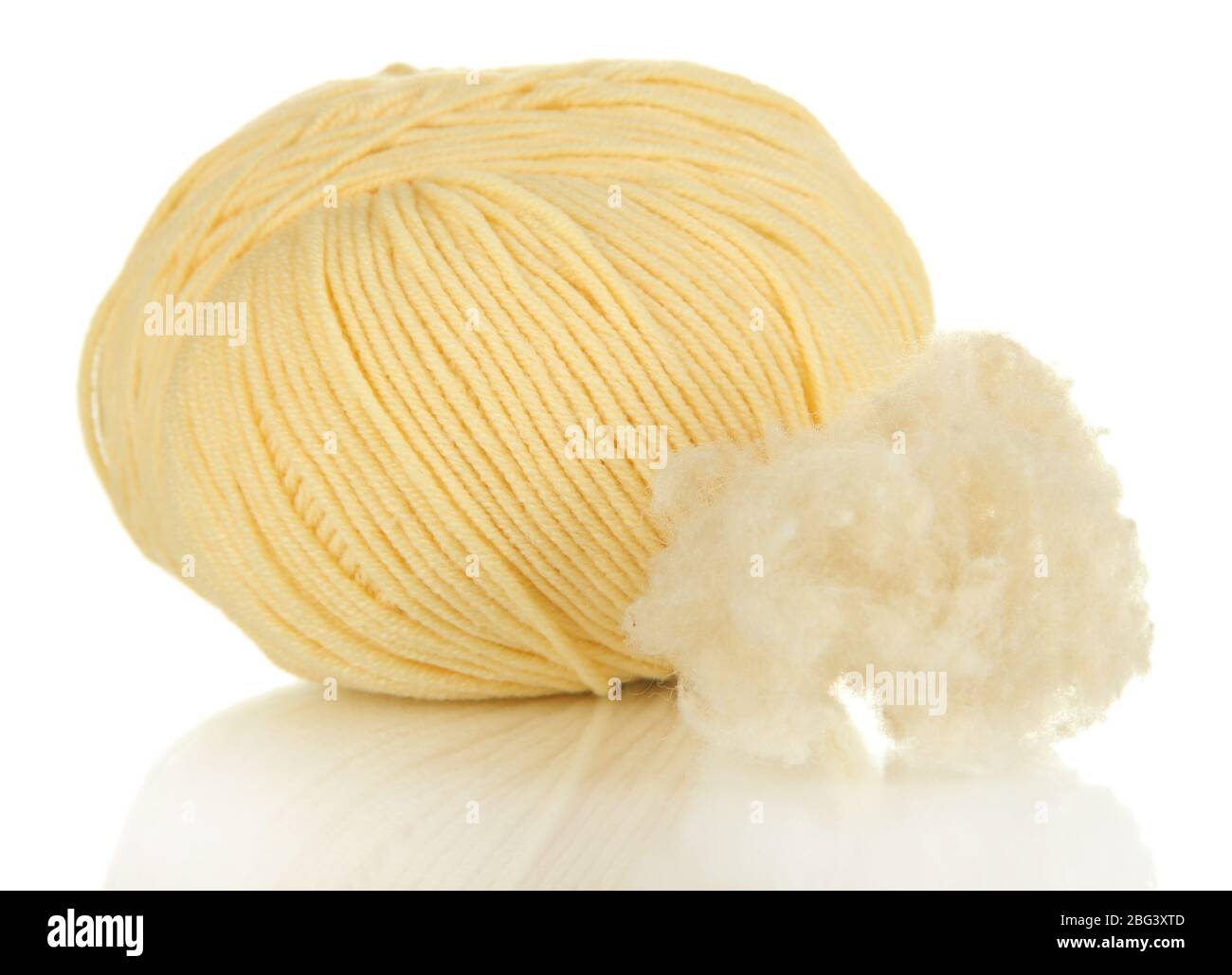 Wool and thread isolated on white Stock Photo - Alamy