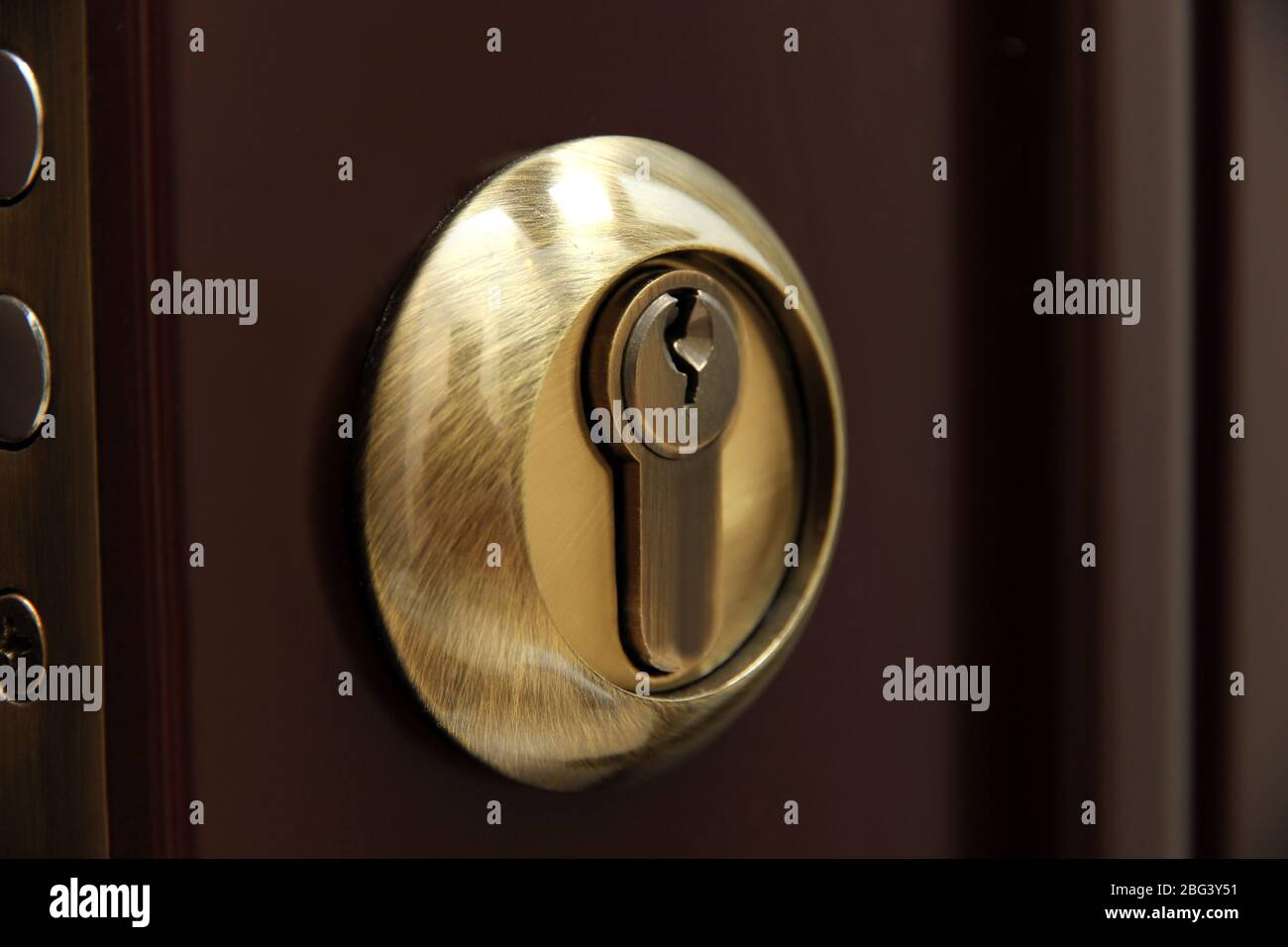 Door lock close-up Stock Photo - Alamy