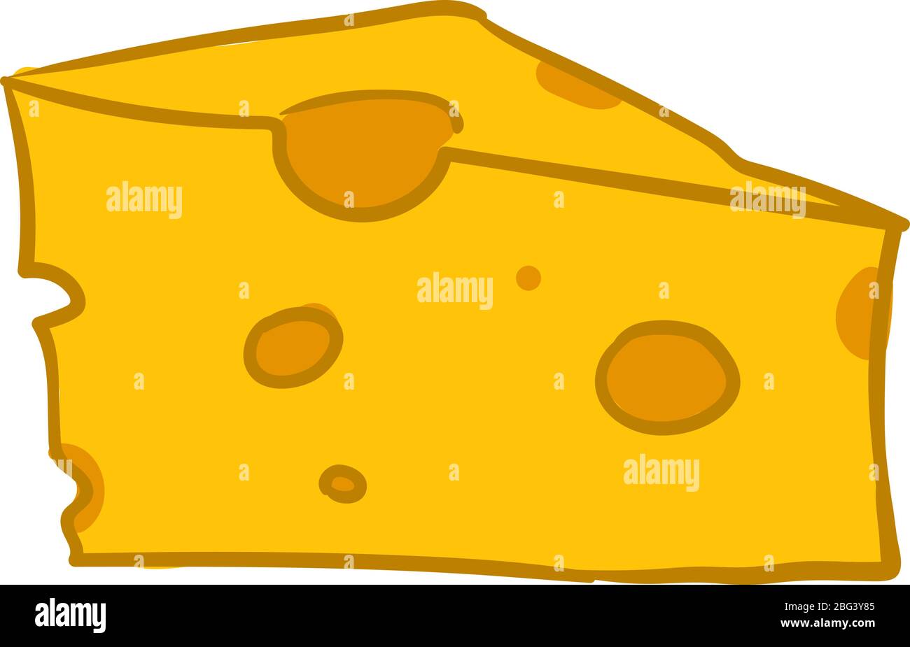 Cartoon cheese, illustration, vector on white background Stock Vector ...