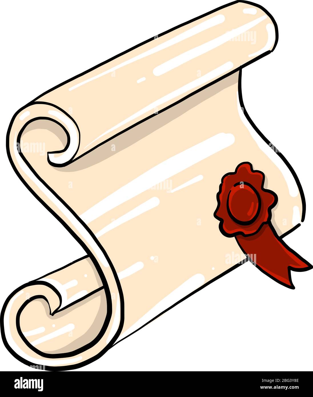 Ancient writing message, illustration, vector on white background Stock ...