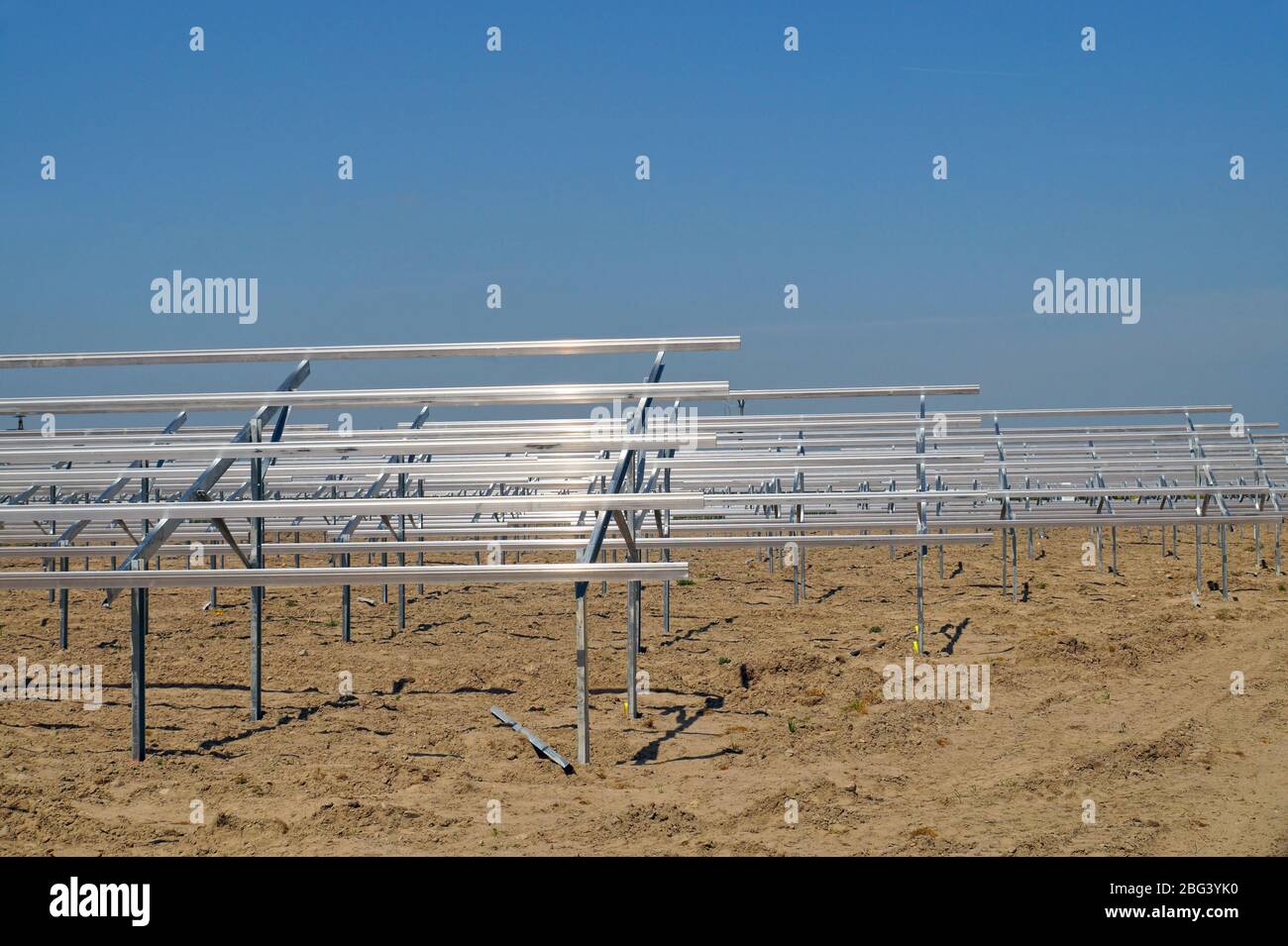 Solar field construction hi-res stock photography and images - Alamy
