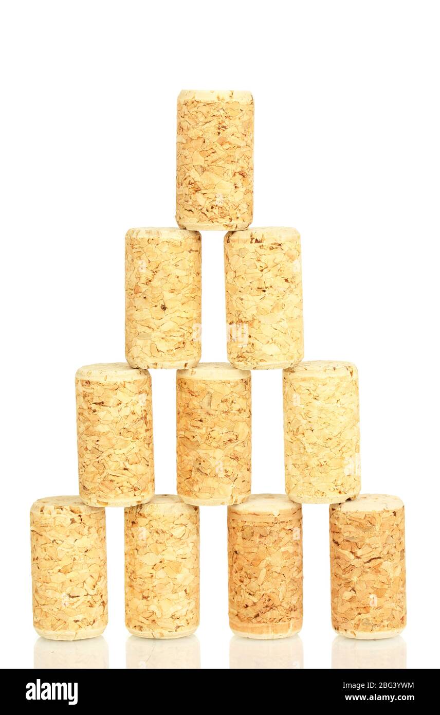 Wine corks isolated on white Stock Photo - Alamy