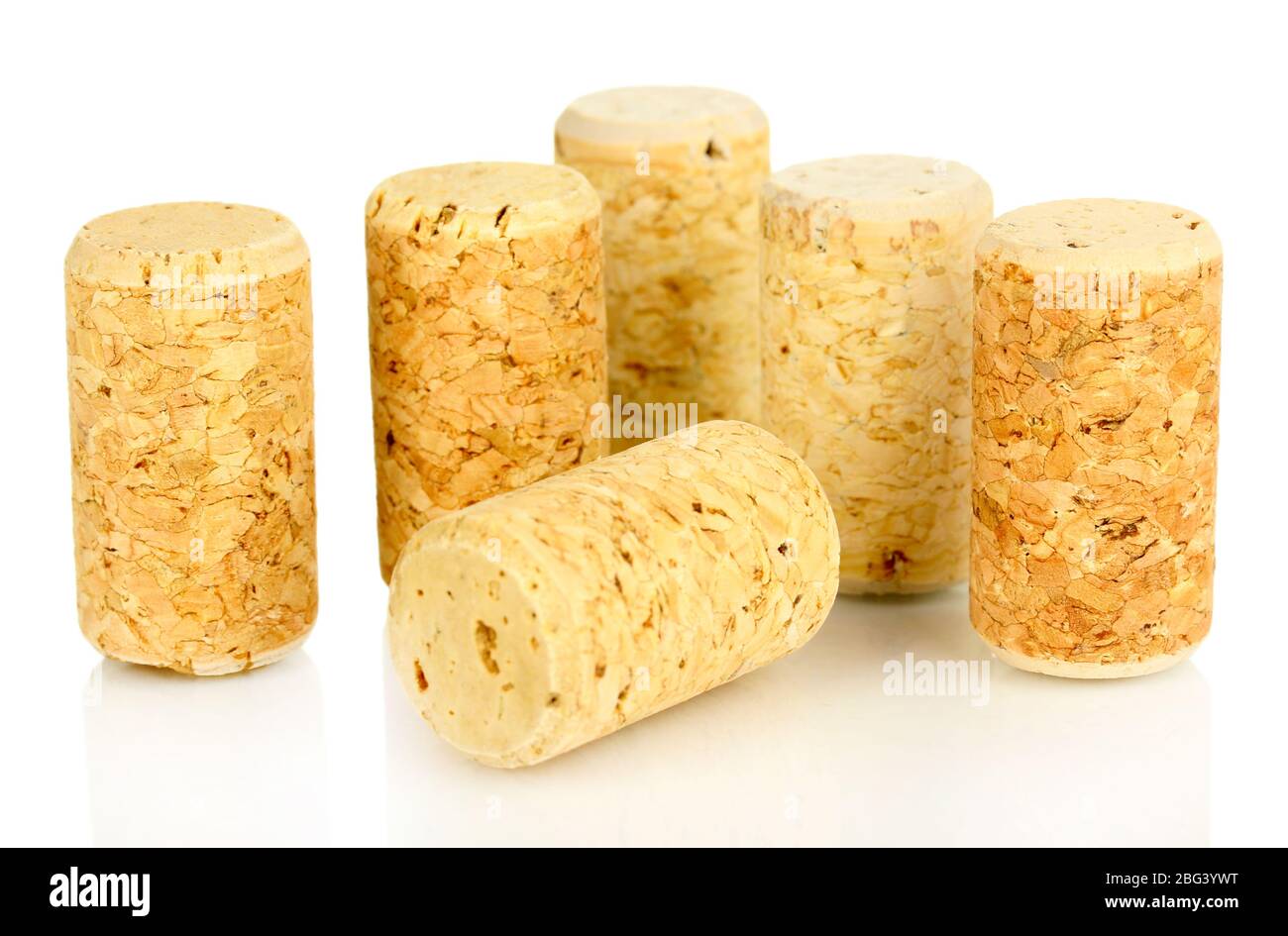 Wine corks isolated on white Stock Photo - Alamy