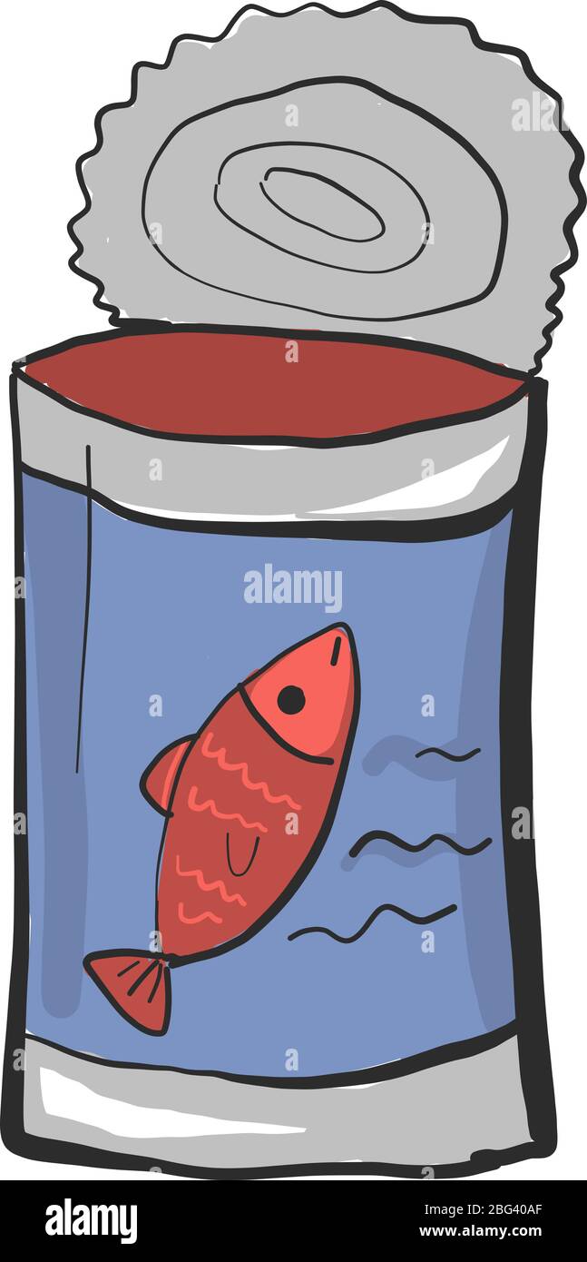 Cartoon open tin can Cut Out Stock Images & Pictures - Alamy
