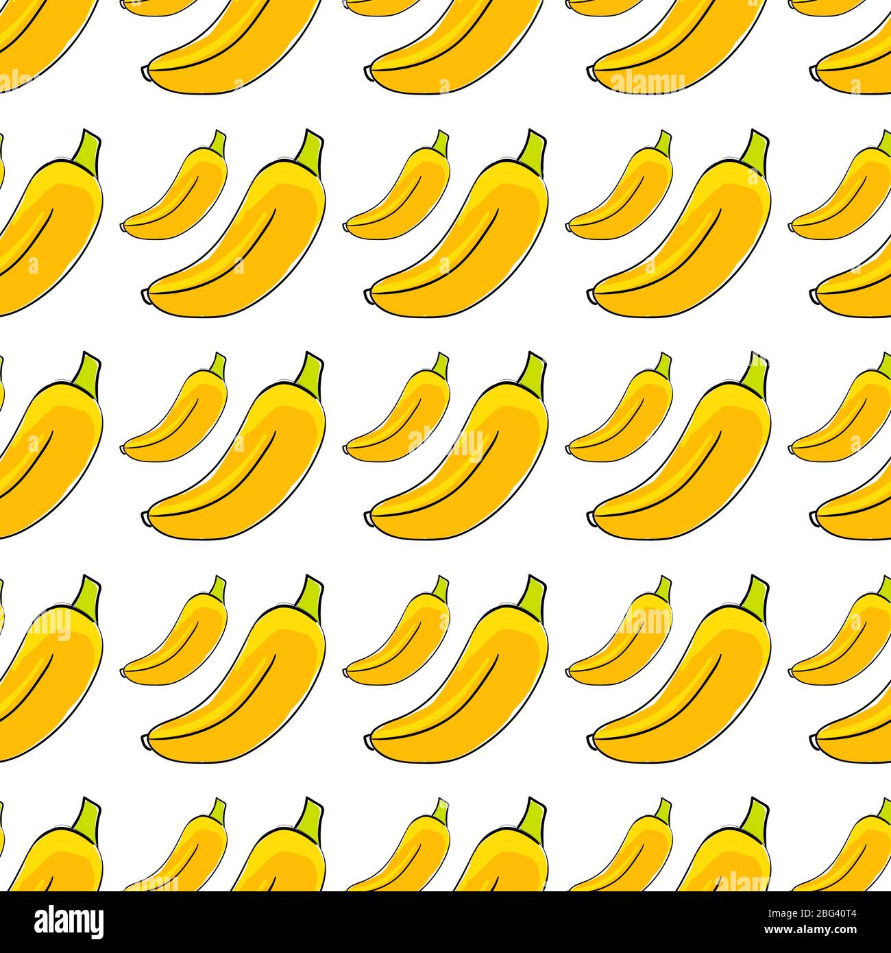 Banana wallpaper, illustration, vector on white background Stock Vector ...