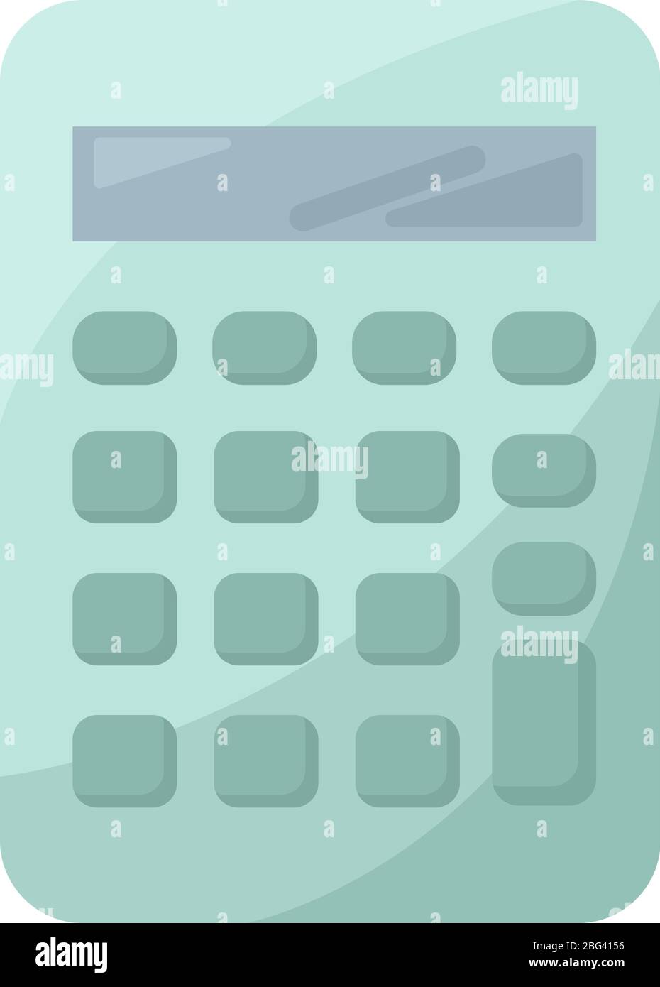 Green calculator, illustration, vector on white background Stock Vector ...