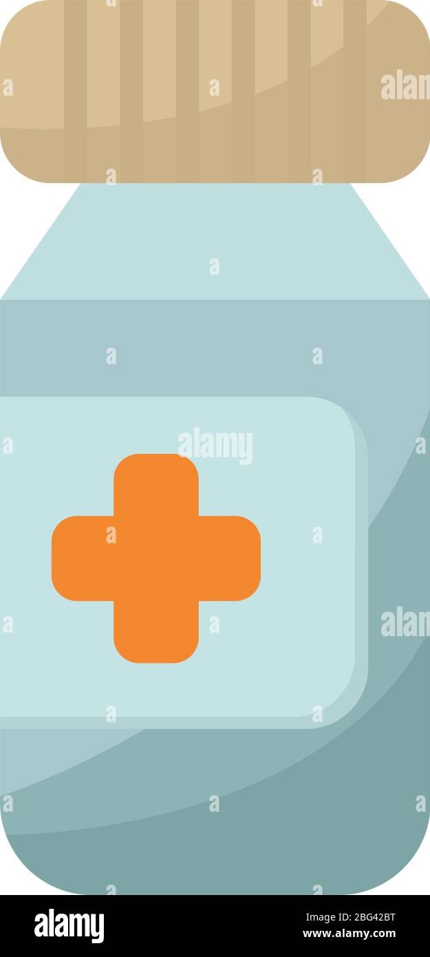Medical bottle, illustration, vector on white background Stock Vector ...