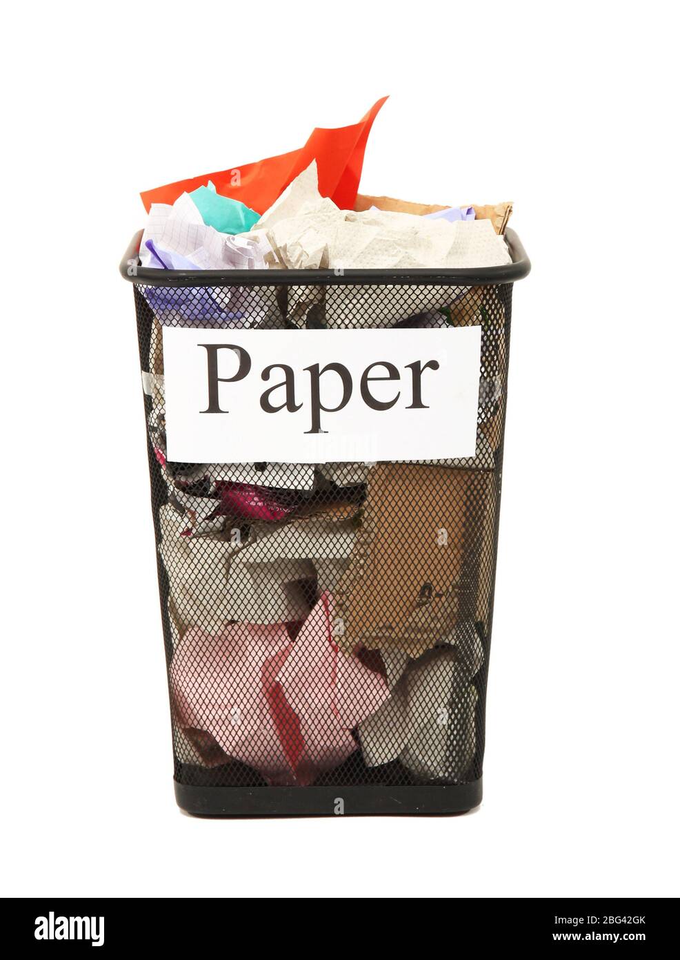 Bucket for waste sorting isolated on white Stock Photo - Alamy