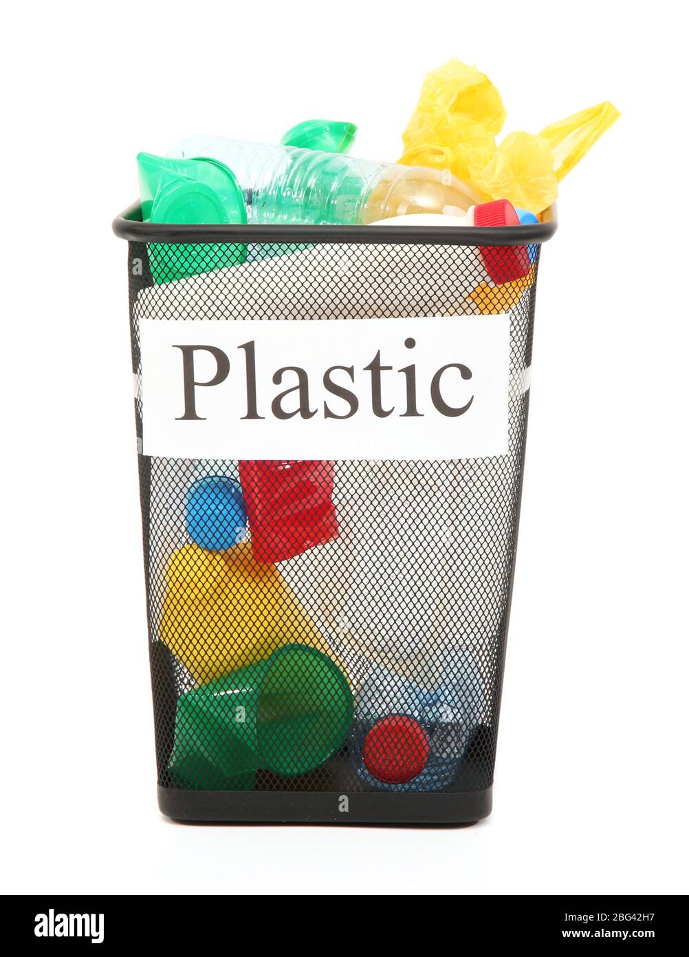 Bucket for waste sorting isolated on white Stock Photo - Alamy