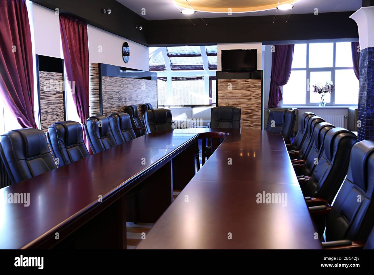 Interior of empty conference room Stock Photo - Alamy