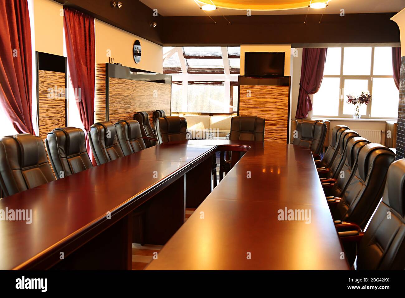 Interior of empty conference room Stock Photo - Alamy