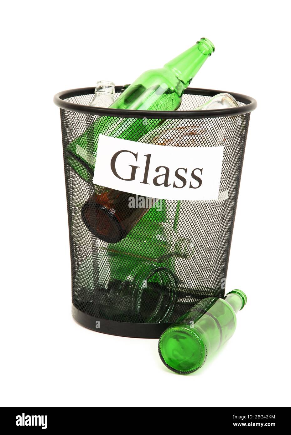 Bucket for waste sorting isolated on white Stock Photo - Alamy