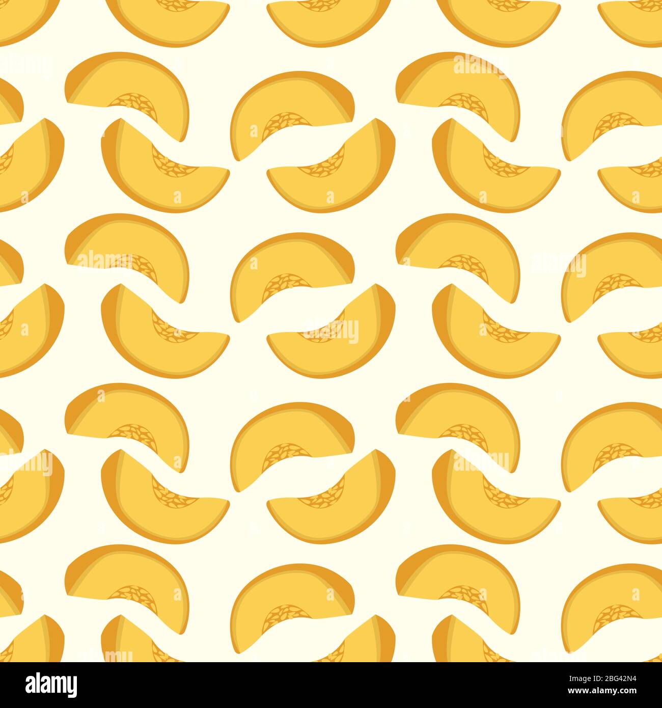 Melon pattern, illustration, vector on white background Stock Vector ...