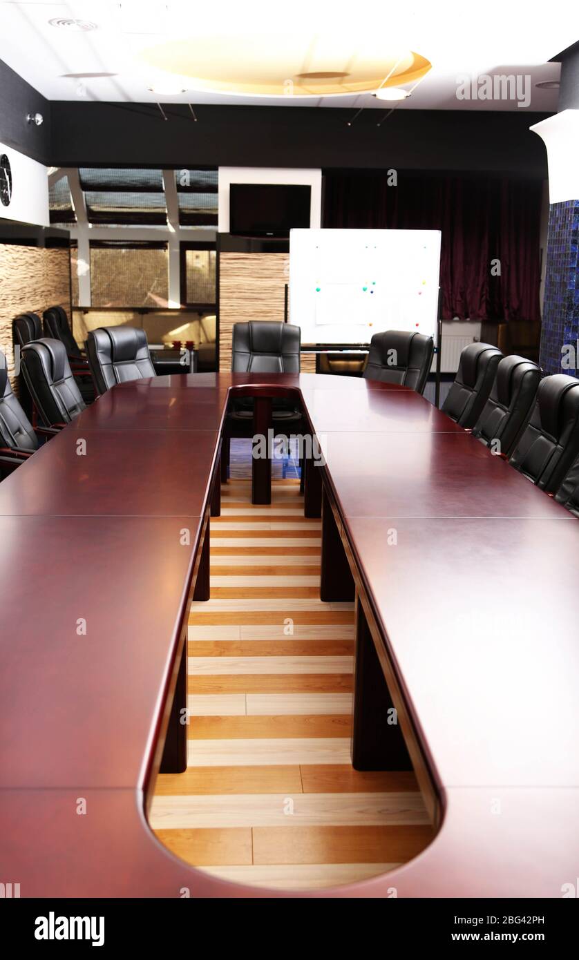 Interior of empty conference room Stock Photo - Alamy
