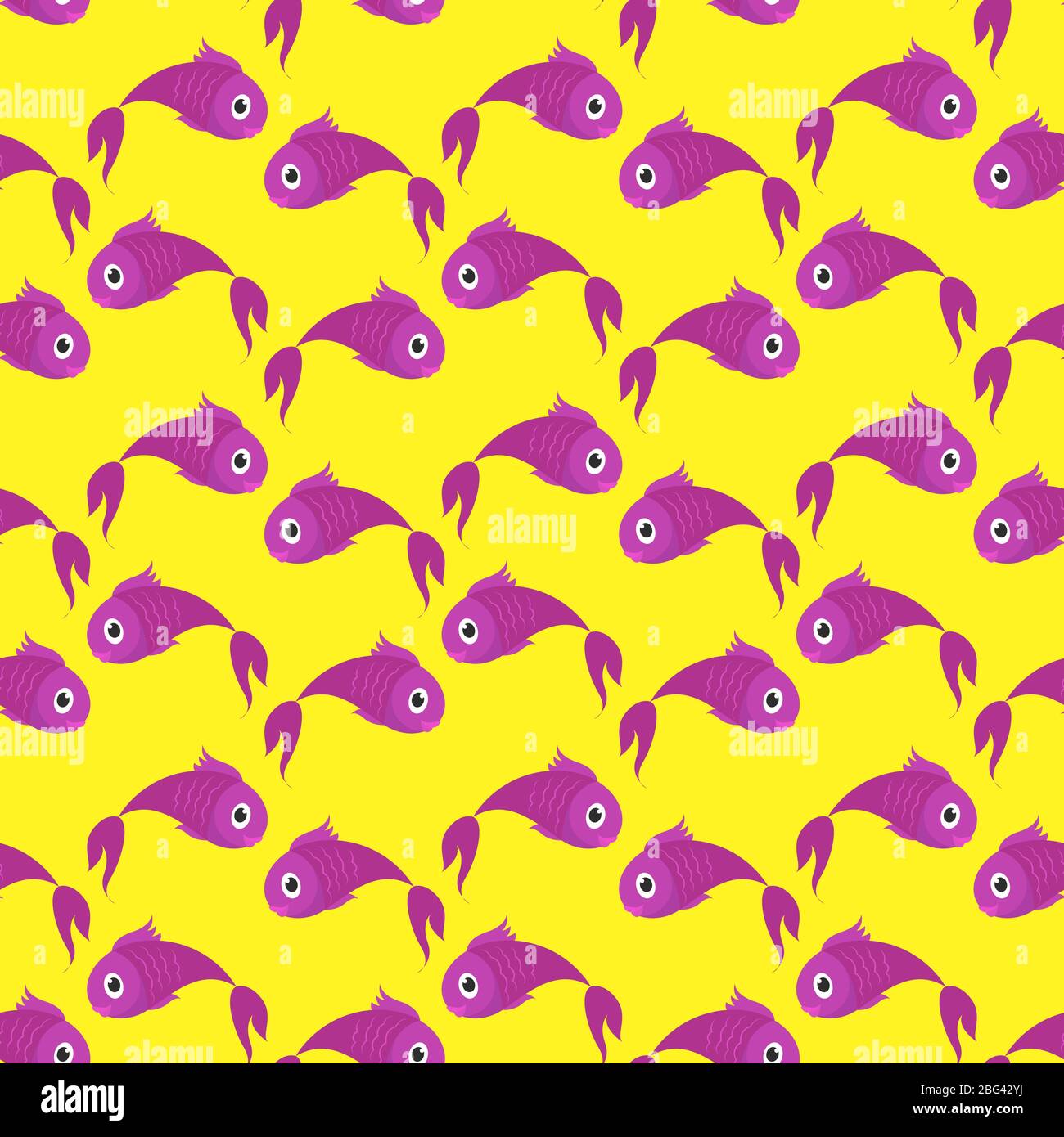 Fishes pattern, illustration, vector on white background Stock Vector ...