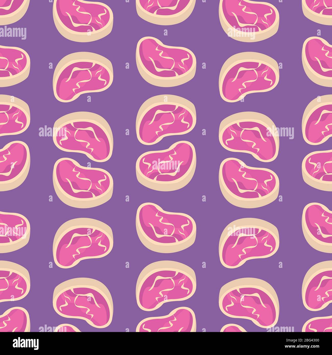 Meat pattern, illustration, vector on white background Stock Vector ...