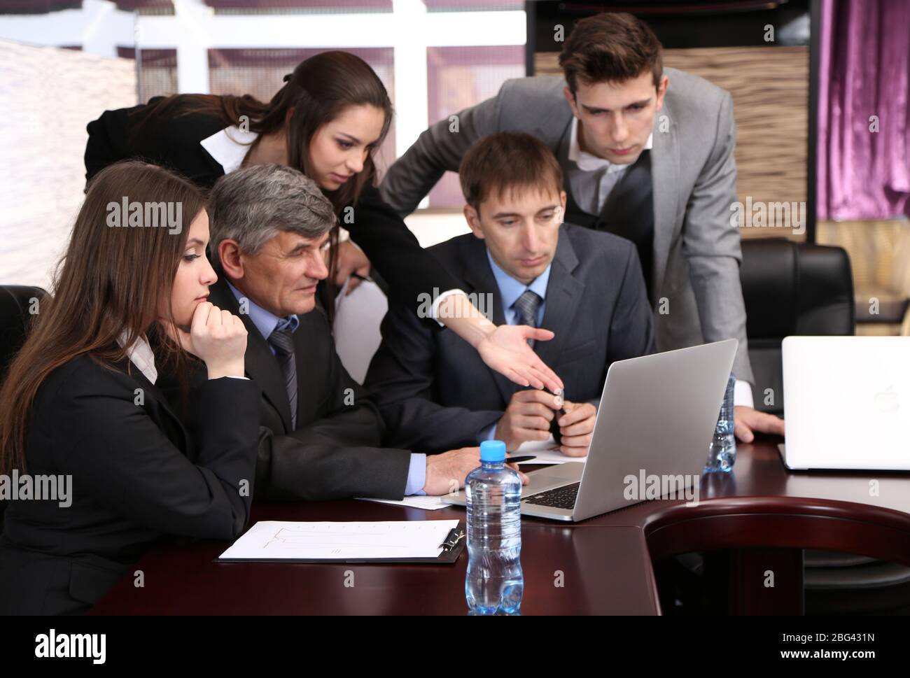 Business people working in conference room Stock Photo - Alamy