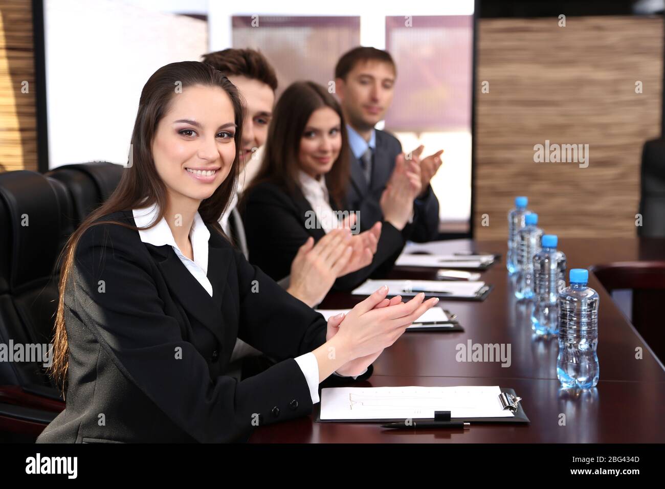 Business people working in conference room Stock Photo - Alamy