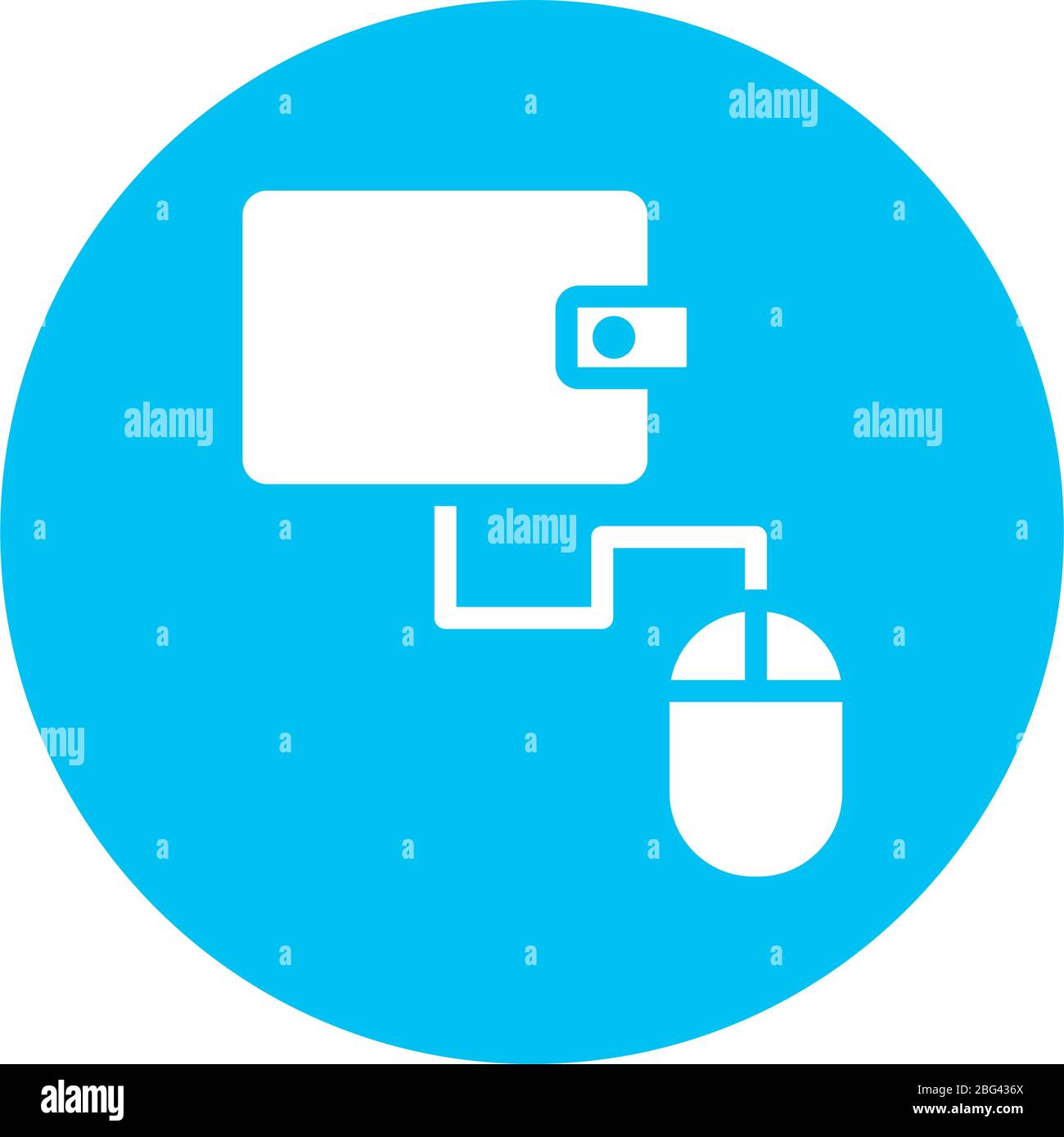 wallet money with mouse block style icon Stock Vector Image & Art - Alamy