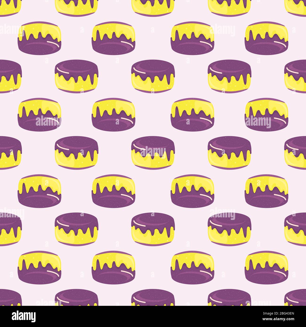 Cakes pattern, illustration, vector on white background Stock Vector ...