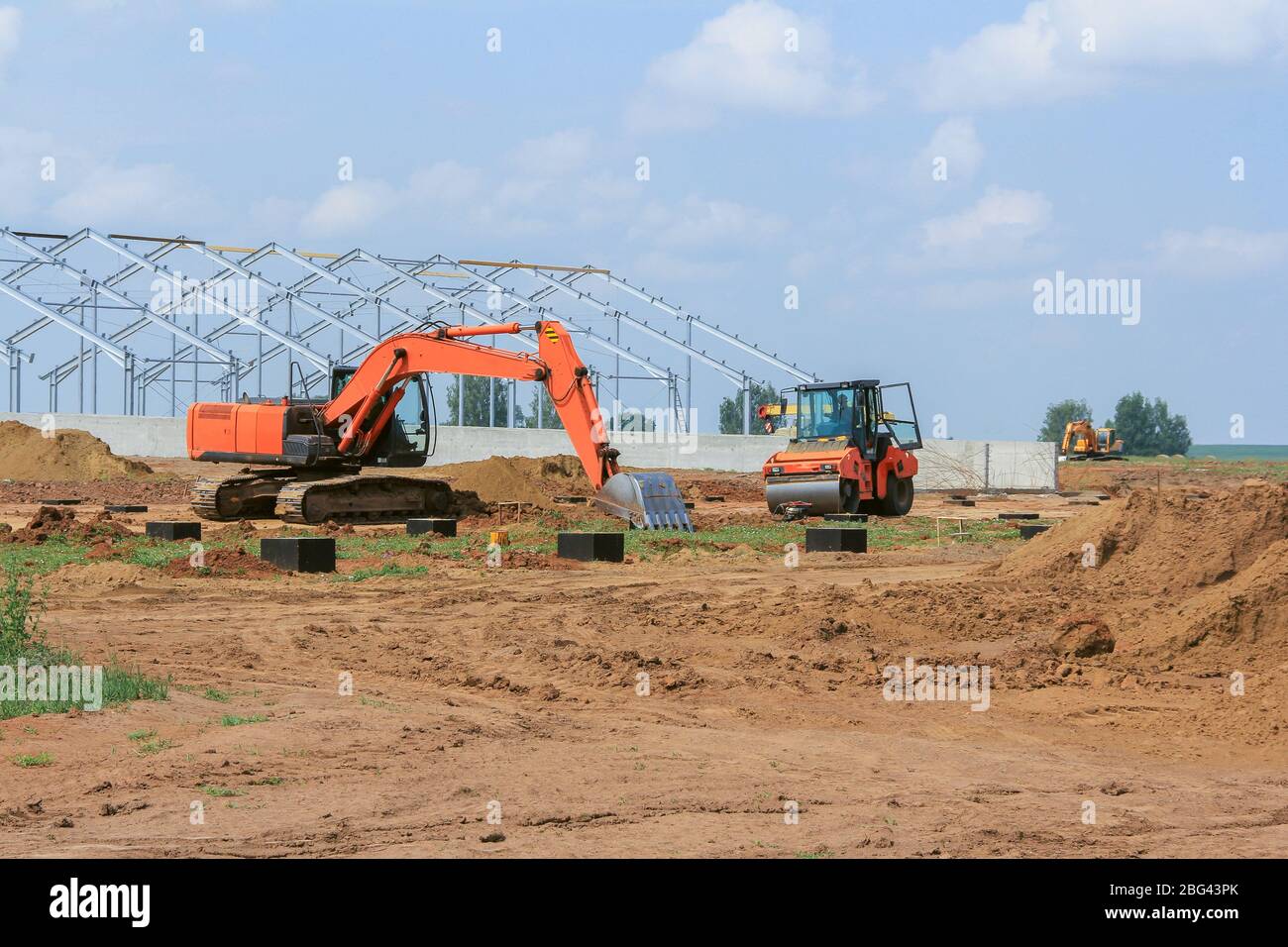 Special equipment at a construction site. Heavy machinery Stock Photo ...