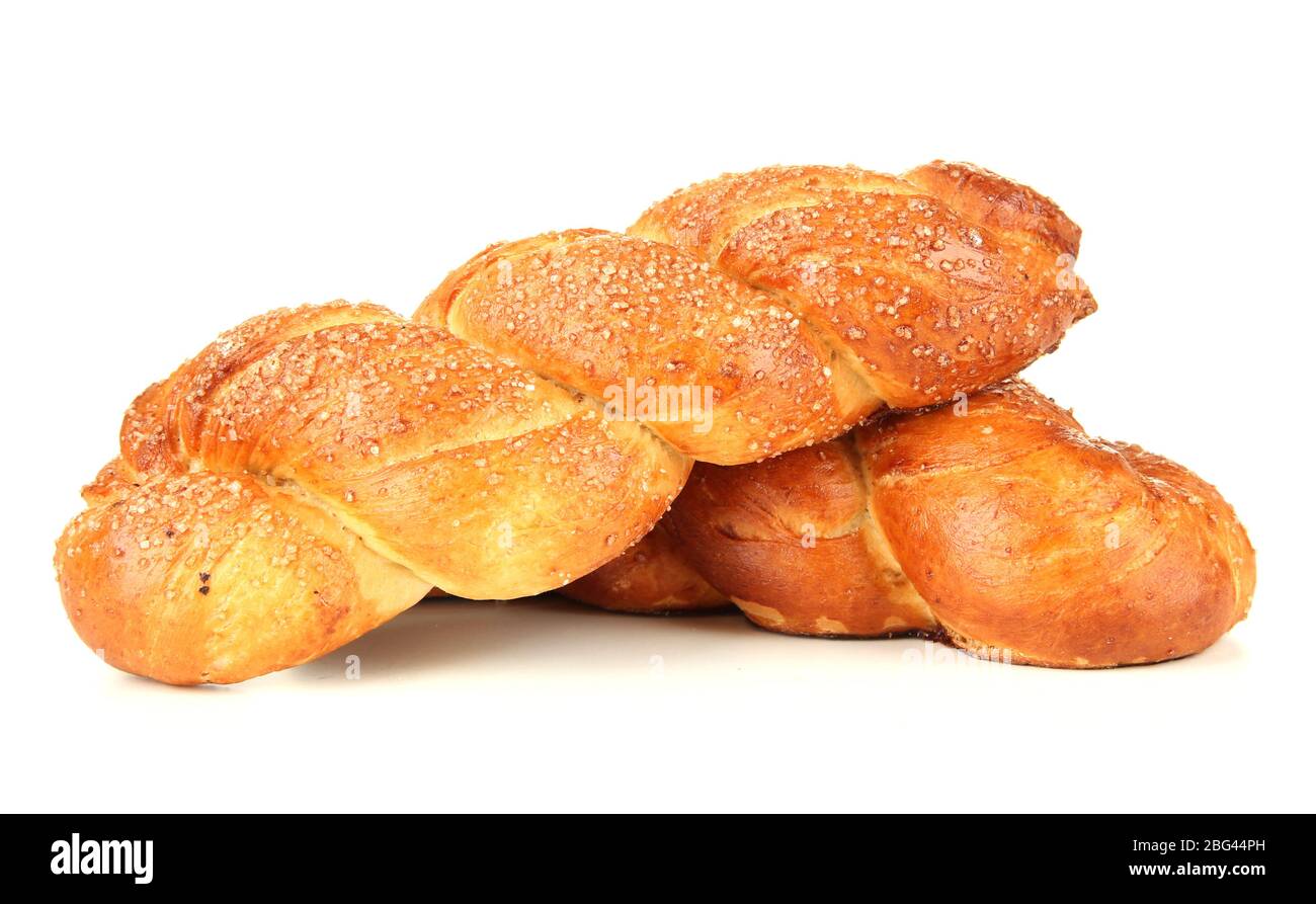 Tasty bun, isolated on white Stock Photo - Alamy