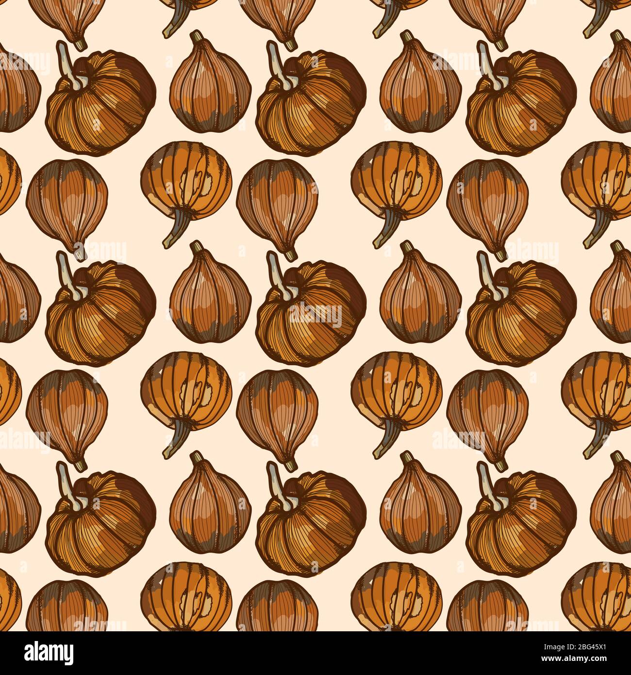 Pumpkin pattern, illustration, vector on white background Stock Vector ...