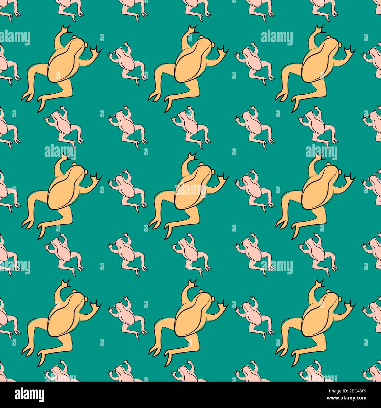 Frog pattern, illustration, vector on white background Stock Vector ...