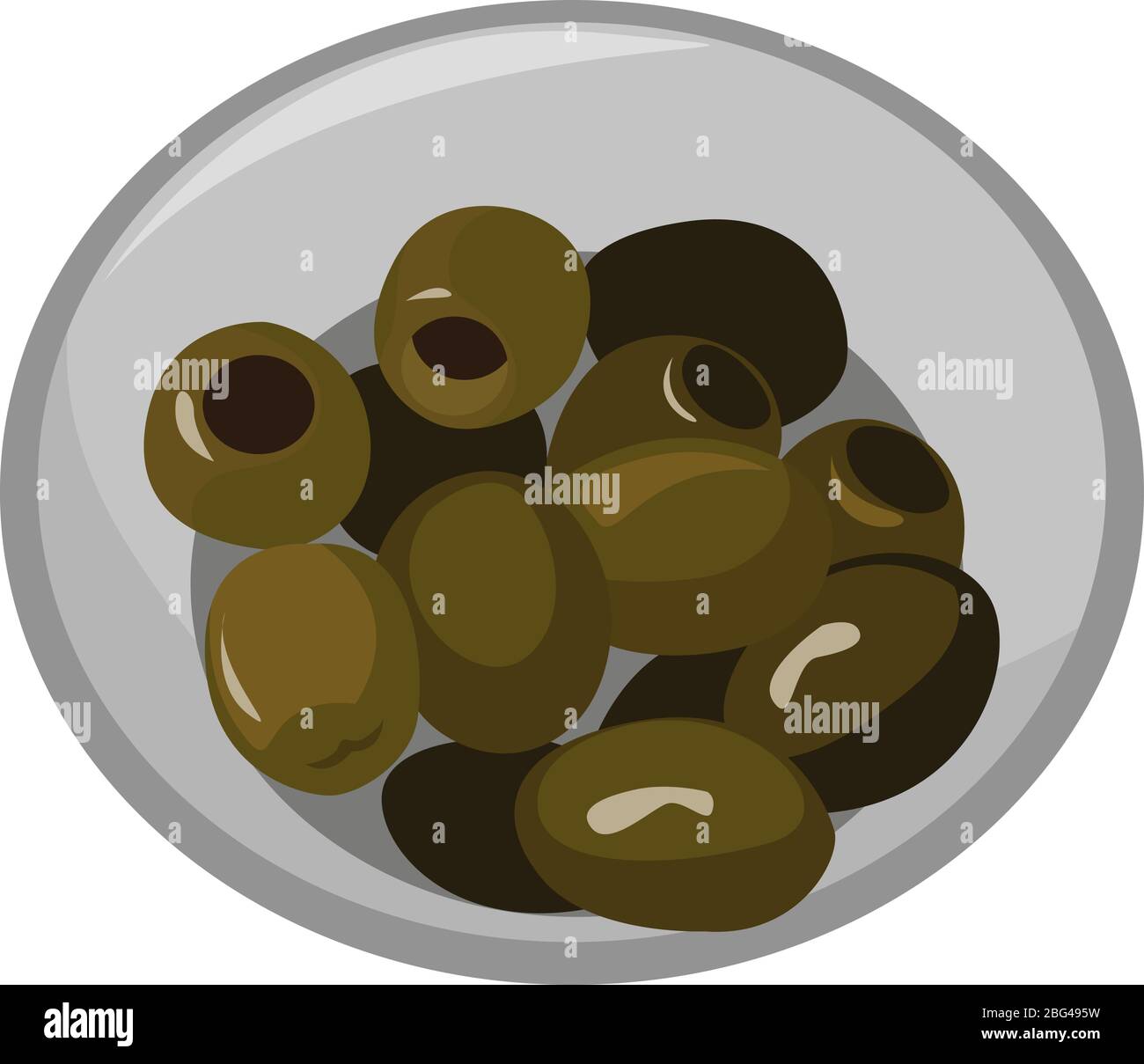 Illustration branch green olives hi-res stock photography and images ...