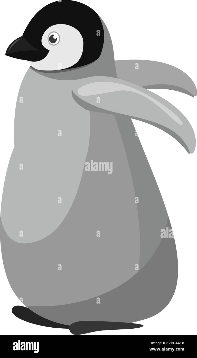 Baby penguin, illustration, vector on white background Stock Vector ...