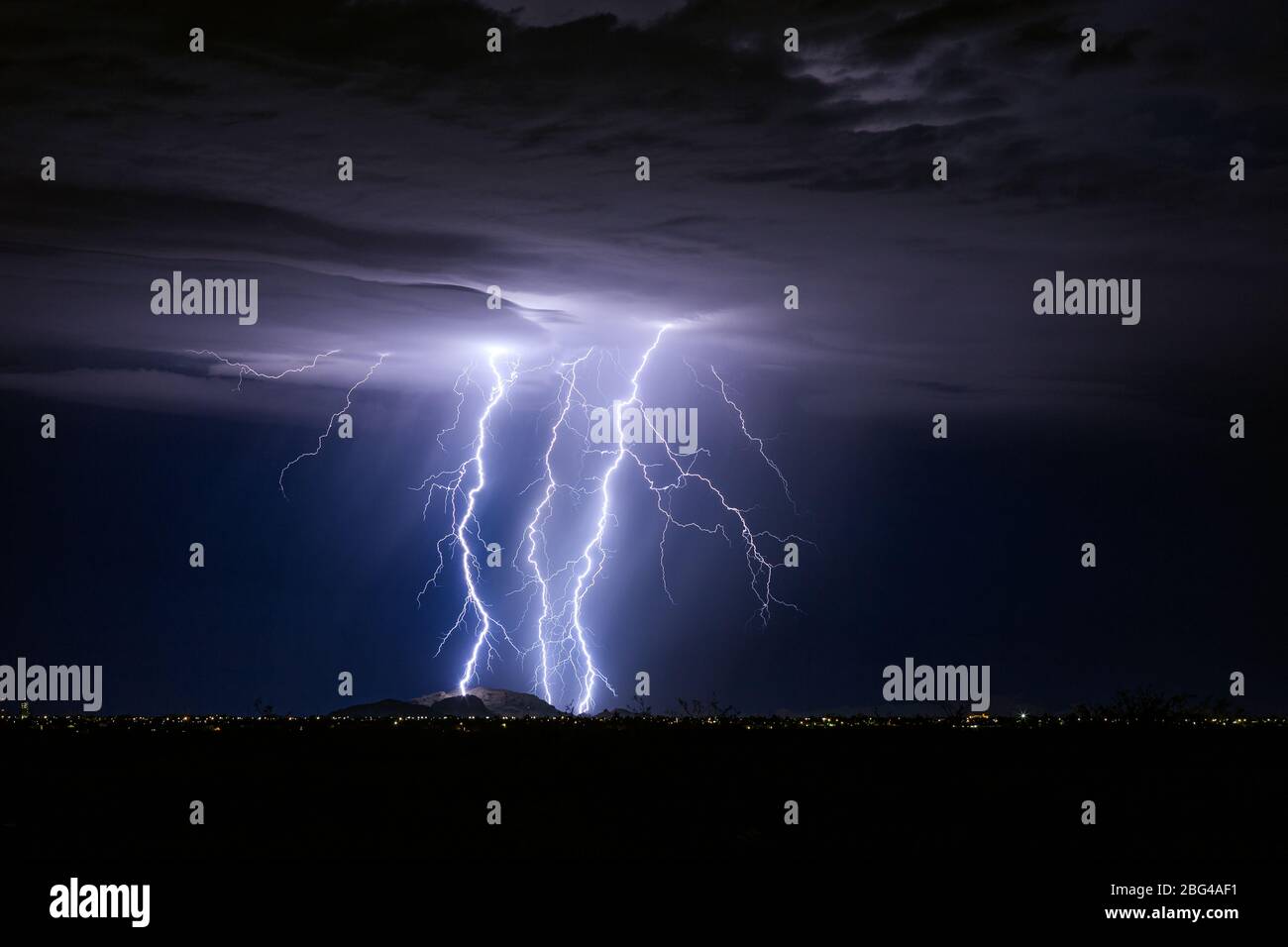 Thunder And Lightning Over Arizona High Resolution Stock Photography ...