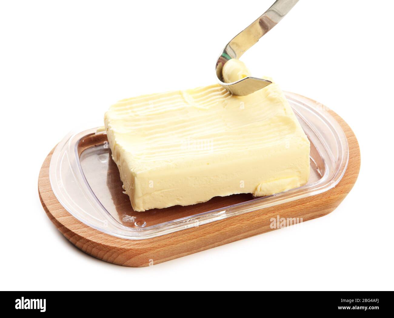 Butter and knife, isolated on white Stock Photo - Alamy