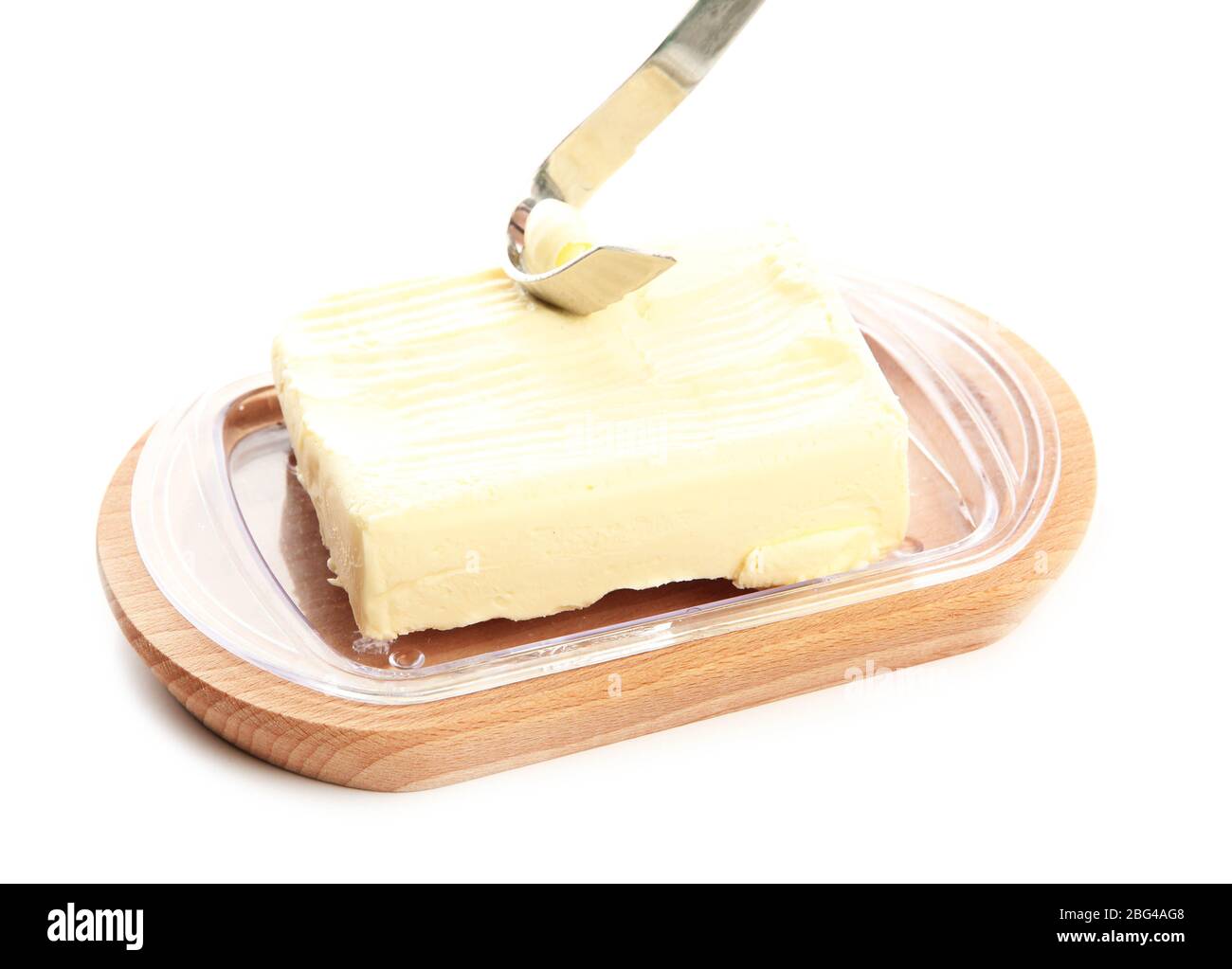 Butter and knife, isolated on white Stock Photo - Alamy