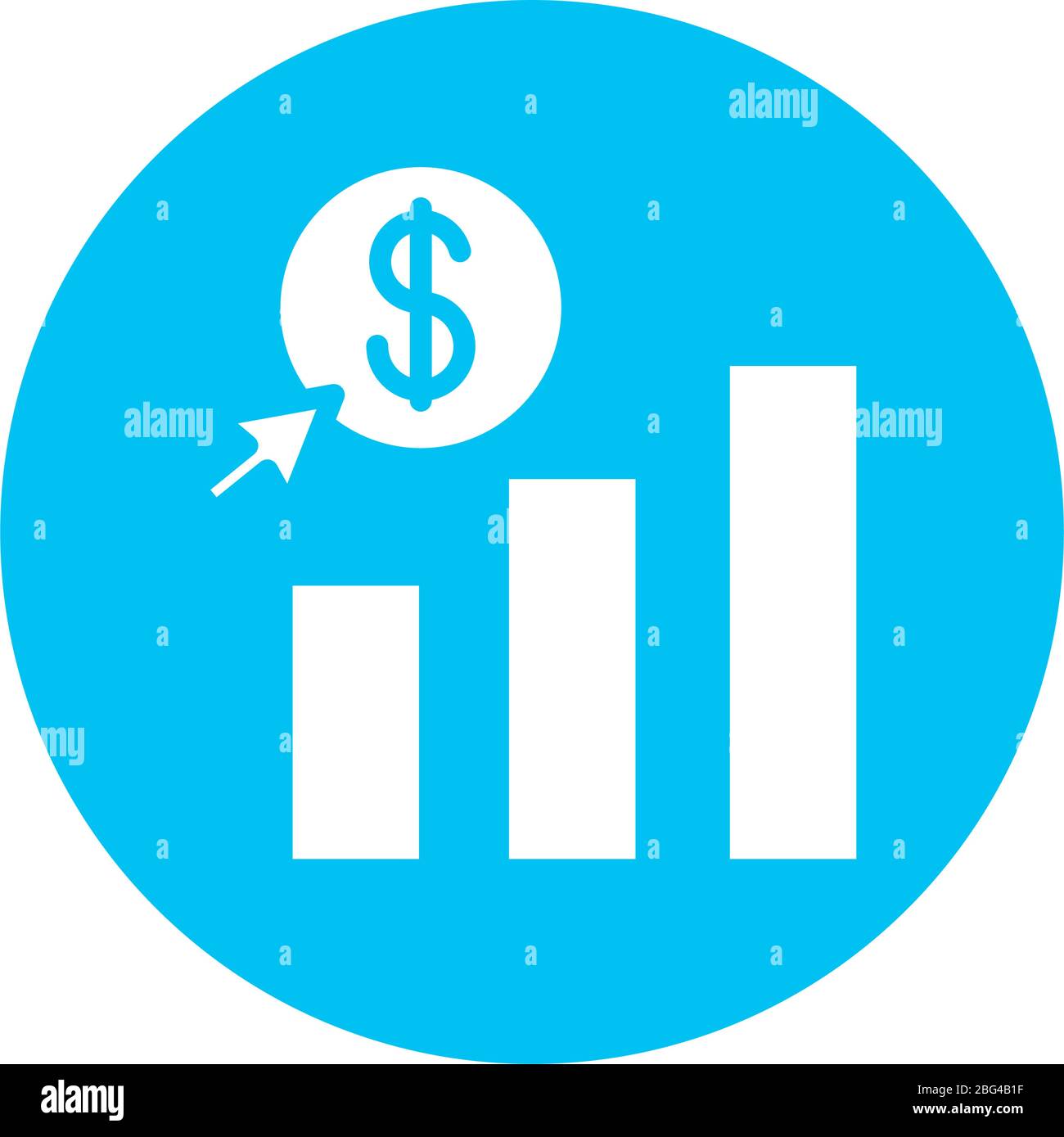 coin dollar with statistics bars block style Stock Vector Image & Art ...
